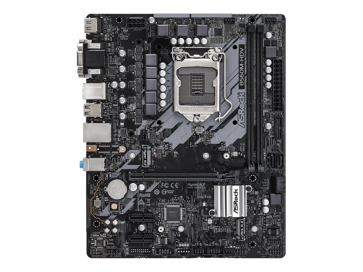 ASRock B560M-HDV - Motherboard - micro ATX - LGA1200 Socket - B560 ...