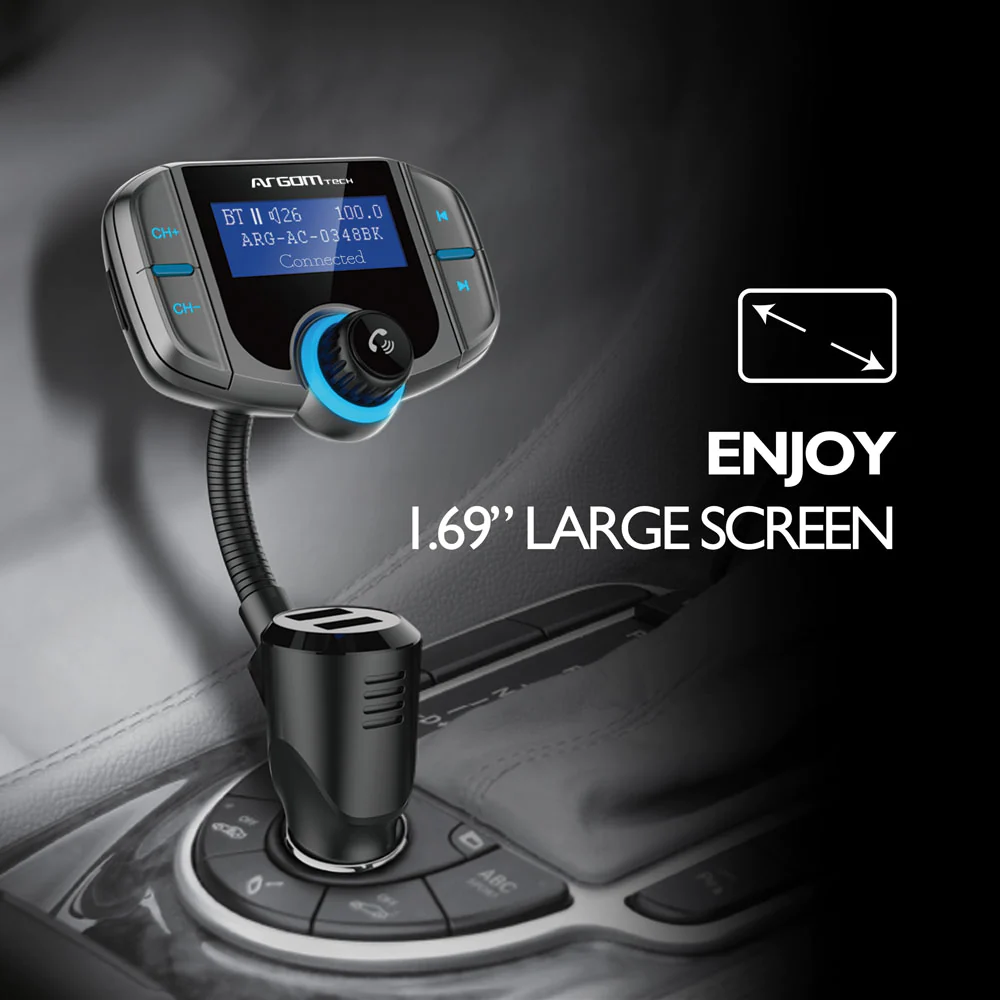 ArgomTech Spectro T4 Hands-Free Car Kit with Dual USB Quick Charging ...