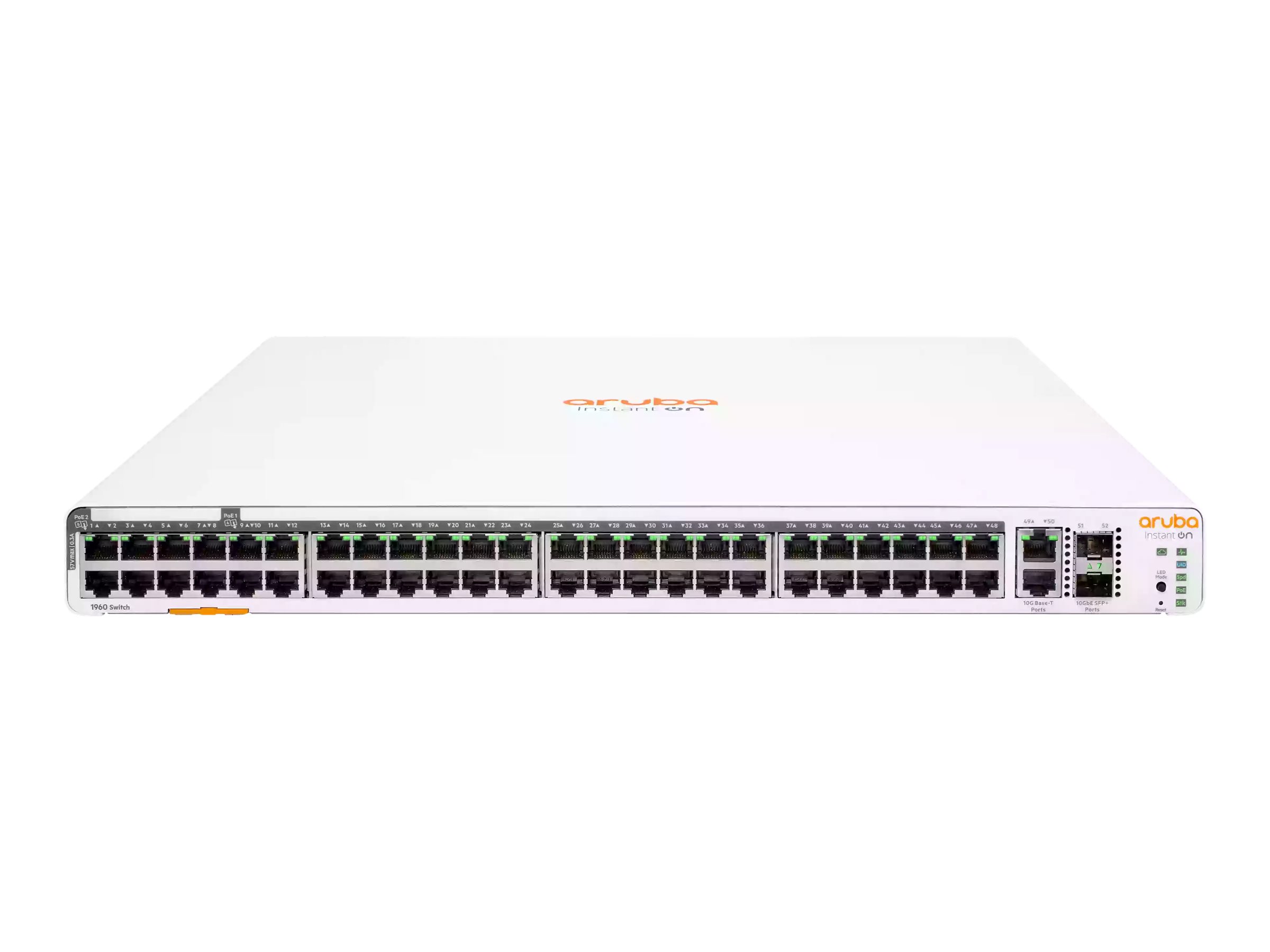 HPE Aruba Instant On 1960 48G 40p Class4 8p Class6 PoE 2XGT 2SFP+ 600W ...